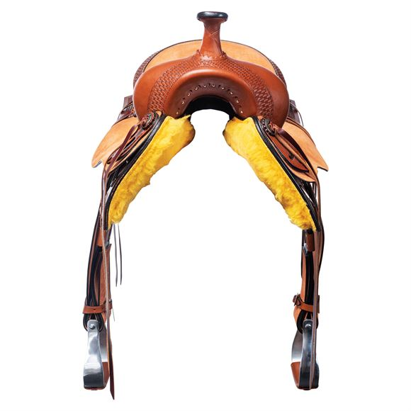 Double S 2 Tone Combination Ranch Saddle, Cutter. 6.5 inch wide ...