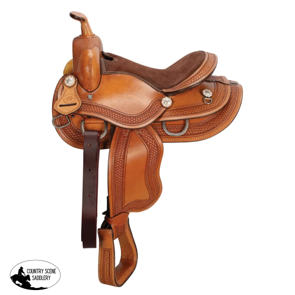 New! Schneiders® Tooled Youth Western Saddle & 6" gullet for smaller ...