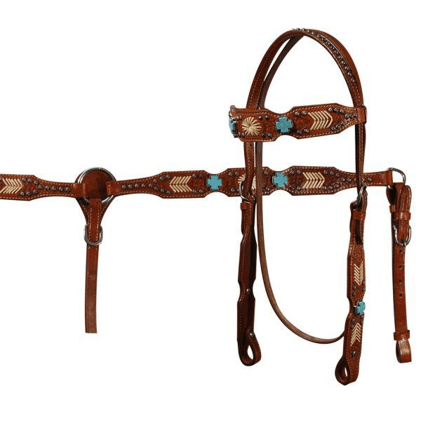 Showman™ Headstall and brest collar set. – Country Scene Saddlery and ...